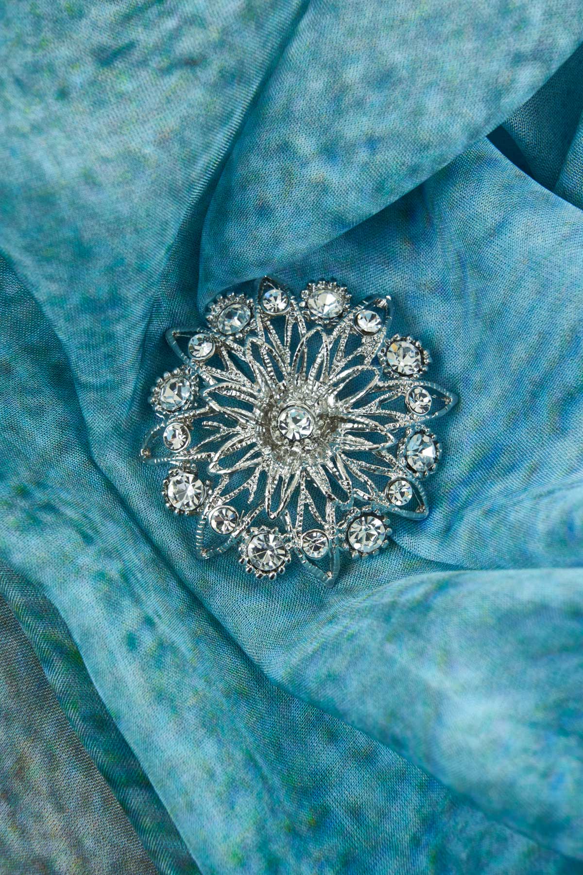 Floral Diamanté Magnetic Brooch | Joyce Young