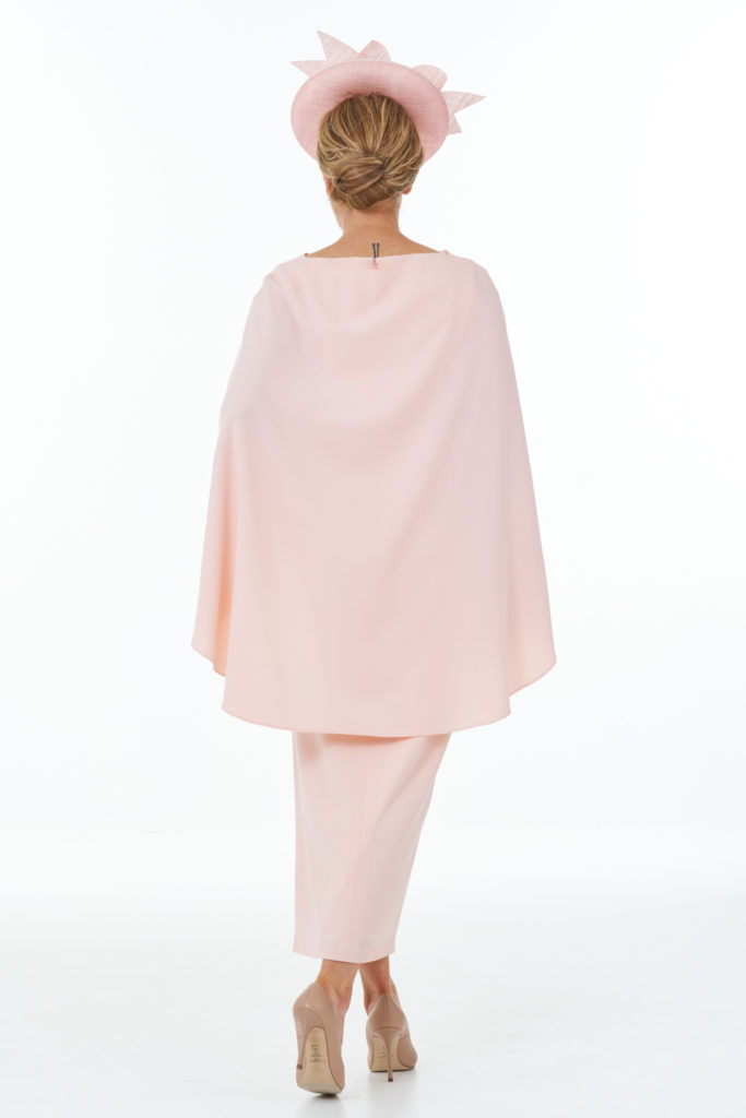 Pink Side Slit Dress & Cape | Signature Wedding Dresses