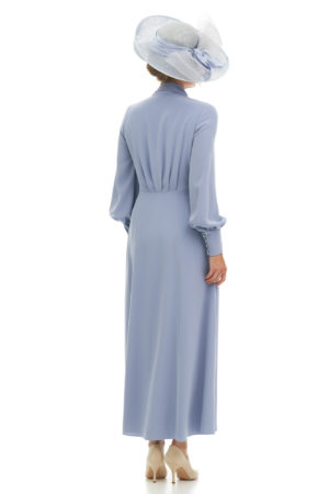 Forties Style Elegant Tea Length Button Front Dress - Joyce Young